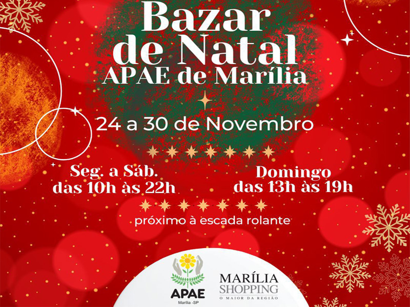 APAE Marília realiza Bazar de Natal no Marília Shopping – Conexão Marília